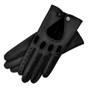 1861 GLOVE MANUFACTORY Aprilia Leather Driving Gloves - Black