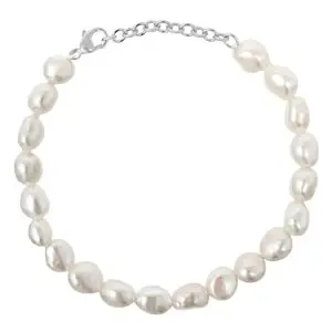 KIRI & BELLE Alyssa Baroque Pearl Sterling Bracelet - Silver