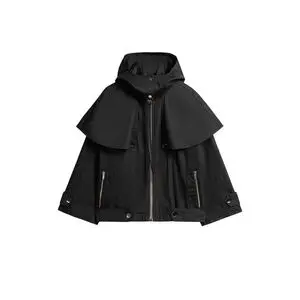NOCTURNE Hooded Short Trench Jacket