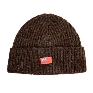 ARTHUR BEALE Neutrals Ensign Beanie Hat - Brown
