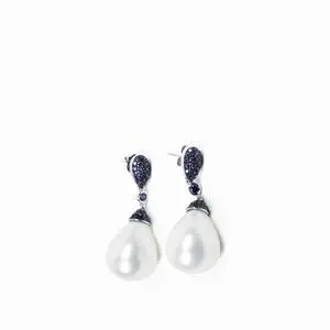 ADDICTED2 Pearl And Zirconia Earrings - White/silver