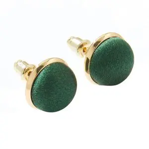 SOFT STROKES SILK Pure Silk Brocade Stud Earrings