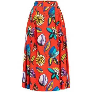 MARIANNA DÉRI Floral Print Midi Skirt