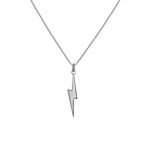 EDGE ONLY Mini Pointed Lightning Bolt Pendant - Silver