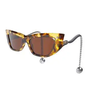 SABATINO Deluxe Leopard Print Sunglasses - Gray