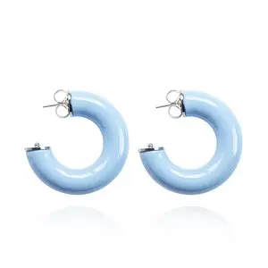 SAULE LABEL Alba Hoops In Skyfall Blue