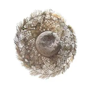 ZANATANY CONCEPTS Handmade Raffia Hat - Gold