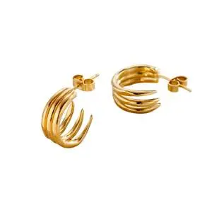 POSH TOTTY DESIGNS Talon Open Hoop Earrings - Gold