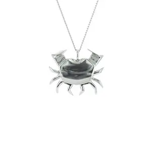 ORIGAMI JEWELLERY Crab Sterling Necklace - Silver