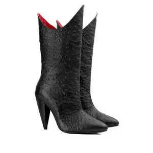 Women's Embossed Leather Boots