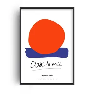FANCLUB Close To Me The Cure Retro Music Giclée Art Print A3 - Red