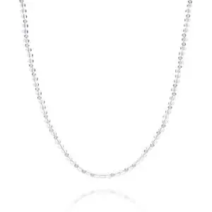 NELLOU JEWELLERY Neutrals / Jewel Bead April Birthstone Necklace - Silver