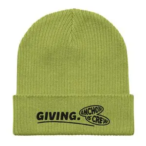 ANCHOR & CREW Organic Cotton Embroidered Beanie - Green