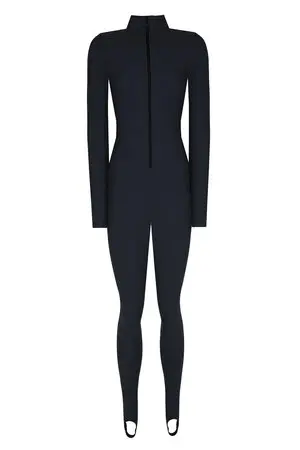 NO'DESIGN Zip-up Jumpsuit With Elastic Hem - Blue