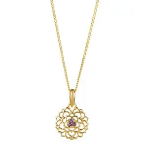 CHARLOTTE'S WEB JEWELLERY Crown Chakra Necklace With Amethyst - Gold