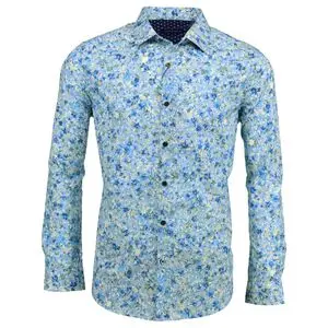 LORDS OF HARLECH Norman In Wispy Floral Sky - Blue