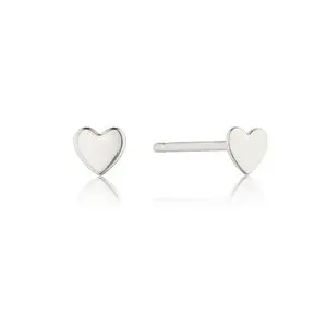 LILY & ROO Tiny Heart Stud Earrings - Silver