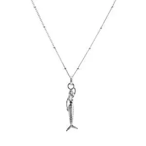 DAINTY LONDON Mini Mermaid Zennor Pendant Necklace - Silver