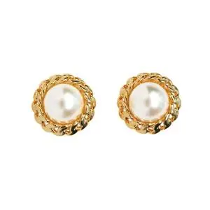MISS CECILIA Arabella Pearl Clip-On Stud Earrings