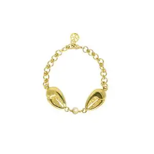 SOPHIE SIMONE DESIGNS Crab And Pearl Bracelet - Gold