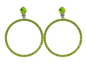 VICKISARGE The Large Hoop Clip-on Earrings - Green