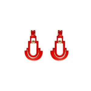 GISSA BICALHO Dangle Acrylic Earrings - Red
