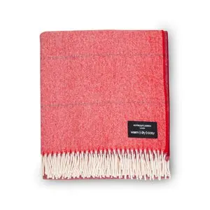 HEATING & PLUMBING LONDON Wonderland Alpaca & Merino Lambswool Blanket - Red