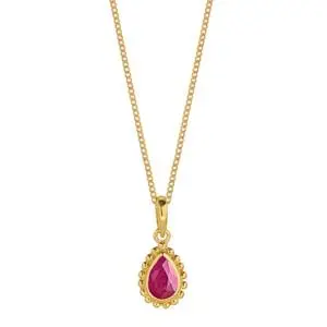 CHARLOTTE'S WEB JEWELLERY Ruby Gold-plated Necklace - Gold/red