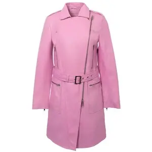 ZASTASTUDIO Leather Biker Trench Coat