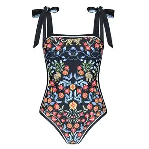 JESSIE ZHAO NEW YORK Night Imagination Reversible One Piece Swimsuit - Black