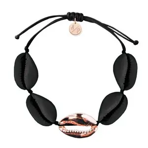 ADRIANA PAPPAS DESIGNS Sleek Shells Bracelet - Black