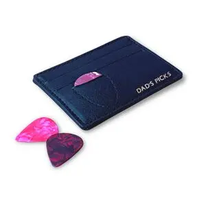 VIDA VIDA Guitar Plectrum Leather Card Holder Dad's Picks - Black
