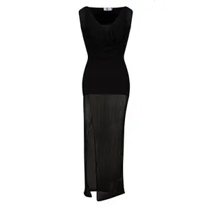THE GT ATELIER Sheer Hooded Maxi Overlay