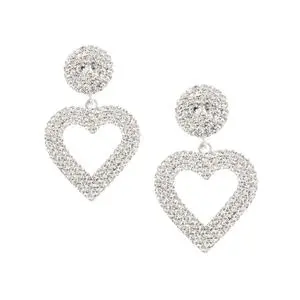 MAISON DE GALA Amy Crystal Heart Drop Earrings