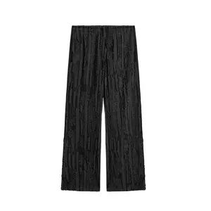 NOCTURNE Textured Relaxed-fit Pants