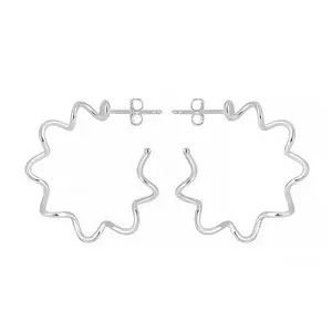 SHADED THE LABEL Maeve Twisted Hoop Earrings - Silver