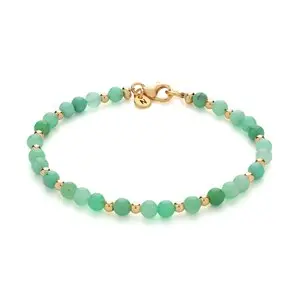 NELLOU JEWELLERY May Birthstone Chrysoprase Bracelet - Green
