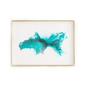 Art By Affie Tidal A4 Fine Art Print - Blue