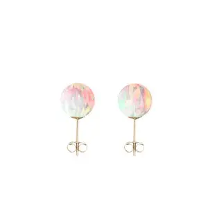 ORA PEARLS Sun Opal Stud Earrings - Yellow