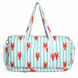 CYC Handcrafted Striped Weekender Bag - Green