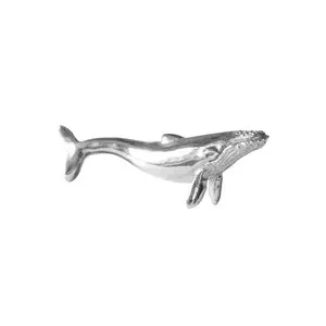 LEE RENEE Blue Whale Lapel Pin - Silver
