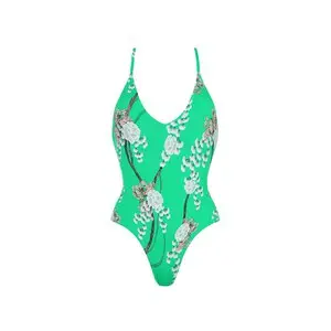AGUACLARA Printed One-piece Swimsuit - Green