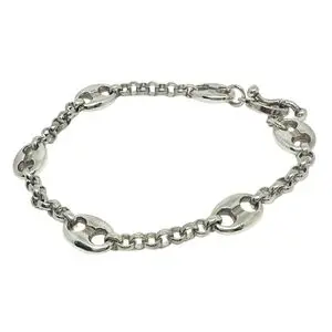 TG-JEWELLERY BY TAMARA GERVASIO Anchor Chain T-bar Bracelet - Silver