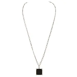 DHWANI BANSAL Silver Blanco Pendant With Black Onyx - Silver/black