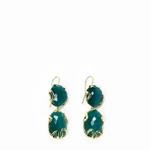 ADDICTED2 Penelope Dangle Earrings - Green/gold