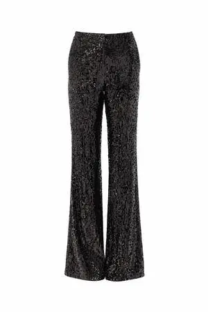 EXQUISE Sequin Embellished Wide Leg Pants