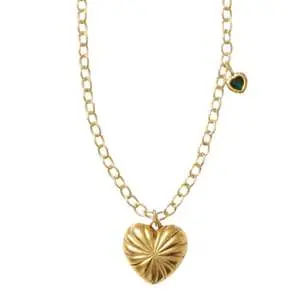ALEXIE OF ATHENS Cherie Convertible Heart Wrap Necklace And Belt Chain - Gold