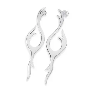 LUCY QUARTERMAINE Element Air Drop Earrings - Silver