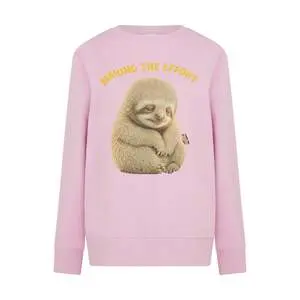 SOUR FIGS Sloth Print Relaxed Sweatshirt