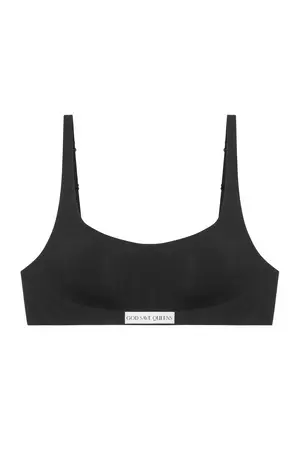 GOD SAVE QUEENS Second Skin Bralette Scoop-neck - Black